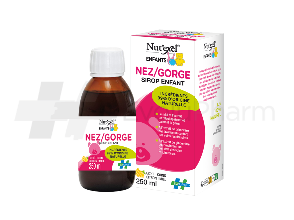 Nut'exel Enfant Nez & Gorge sirop 250 ml - EvoluPharm