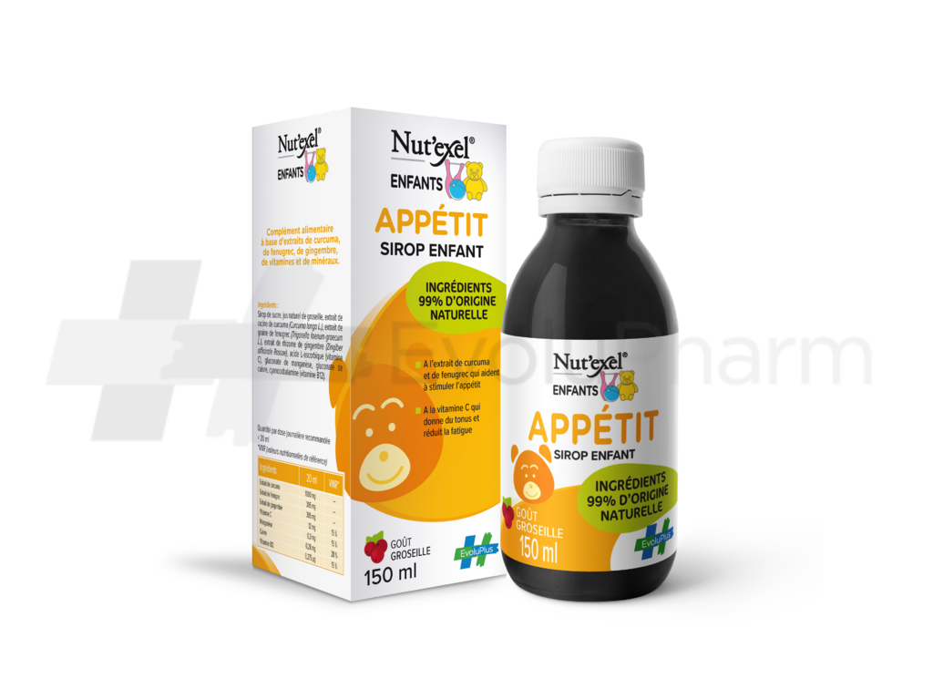 Nut'exel® Enfants Appétit sirop 150 ml - EvoluPharm